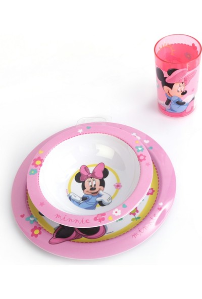Trudeau Disney Minnie Mouse Çocuk Yemek Takımı 3 Parça Tabak Kase Bardak Melamin Pembe Trudeau Disney Minnie Mouse Çocuk Yemek Takımı 3 Parça Tabak Kase Bardak Melamin Pembe