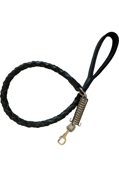 Pacopet Deri Yaylı Köpek Gezdirme Halatı 1,5x 50 cm - Siyah Pacopet Deri Yaylı Köpek Gezdirme Halatı 1,5x 50 cm - Siyah