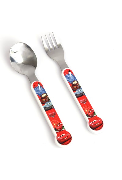 Trudeau Disney Cars 2 Parça Çocuk Çatal Kaşık Seti