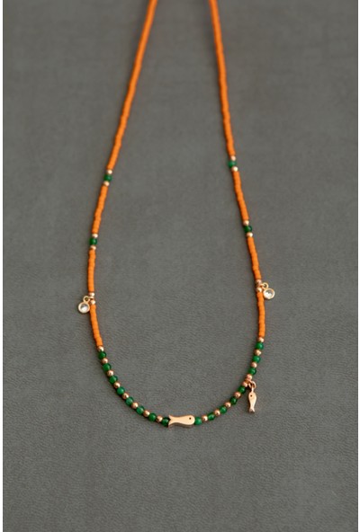 Artisan By Sıla Bacak Turuncu Minik Balık Kolye