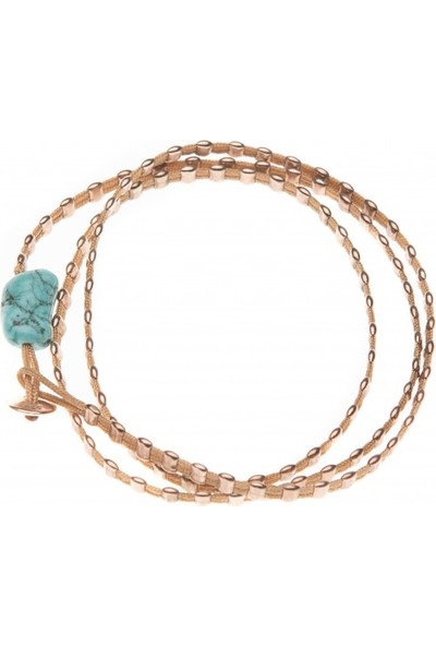 Artisan By Sıla Bacak Düğmeli Bej Ipli Bileklik