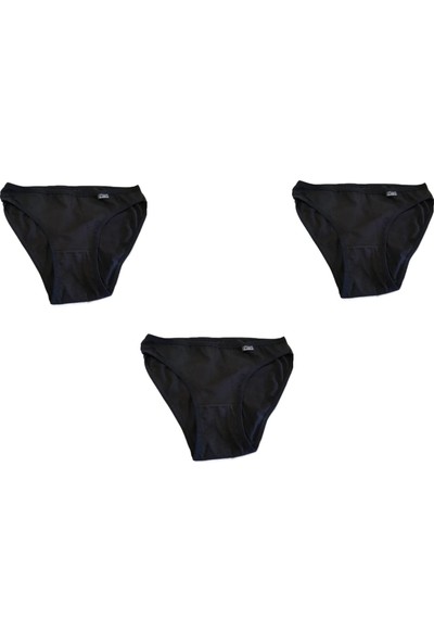 Kadın Siyah Bikini Külot 3'lü