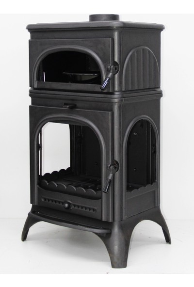 Dorello MF120 Model Plazma Soba Döküm Soba Döküm Sobalar Yeni Nesil Soba 3 Tarafı Camlı Soba Fırınlı Soba