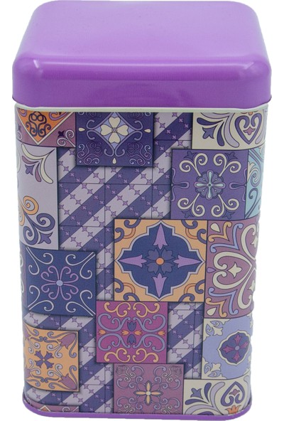 Evle EF022-O0 Mor Ekose Desenli Flat Purple Desenli Kare Metal Saklama Kabı 11X11 cm Evle EF022-O0 Mor Ekose Desenli Flat Purple Desenli Kare Metal Saklama Kabı 11X11 cm