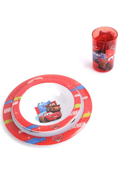 Trudeau Disney Cars Çocuk Yemek Takımı 3 Parça Tabak Kase Bardak Kırmızı Melamin Trudeau Disney Cars Çocuk Yemek Takımı 3 Parça Tabak Kase Bardak Kırmızı Melamin