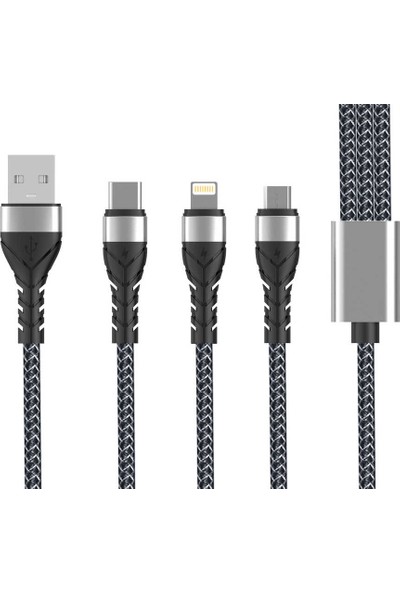 Bonline Bax 3 In 1 USB Kablo 2.4A - 1.2m - Bonline Bax 3 In 1 USB Kablo 2.4A - 1.2m -