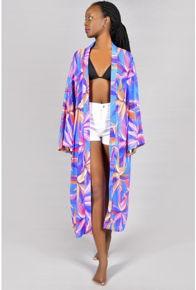 Zeze Otantik Zeze Çiçekli Kimono