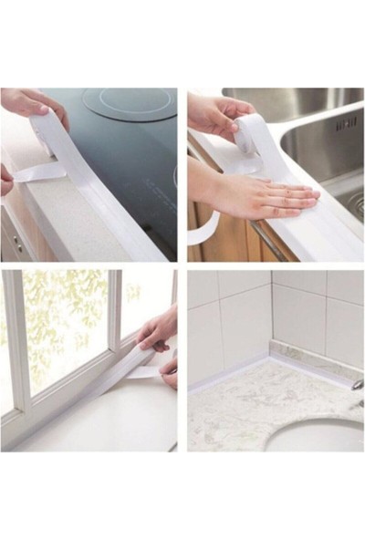 Qosrix Beyaz Renk Lavabo Eyve Küvet Nem Su Sızdırmaz Geçirmez Kenar Bandı Sızdırmazlık Bant Qosrix Beyaz Renk Lavabo Eyve Küvet Nem Su Sızdırmaz Geçirmez Kenar Bandı Sızdırmazlık Bant