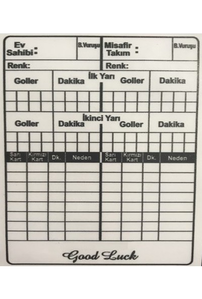 Yazılabilir Sarı Kırmızı Kart Etiketi Yazılabilir Sarı Kırmızı Kart Etiketi