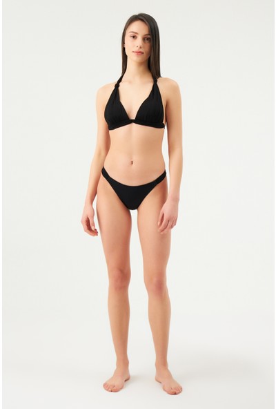 Rapapa Eros Kadın Kaplı Destekli Bikini Takımı Siyah 1004-