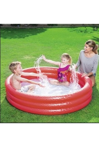 Çocuk Havuzu 152X30 cm Bestway Kırmızı - 51026 Çocuk Havuzu 152X30 cm Bestway Kırmızı - 51026