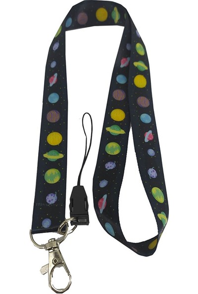 ModaZey Uzay Desenli Boyun Ipi Telefon Askısı ModaZey Uzay Desenli Boyun Ipi Telefon Askısı