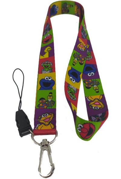 ModaZey Susam Sokağı Desenli Boyun Ipi Telefon Askısı