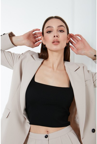 Ewa Moda Boyfrıend Ceket & Palazzo Pantolon Takım Ewa Moda Boyfrıend Ceket & Palazzo Pantolon Takım