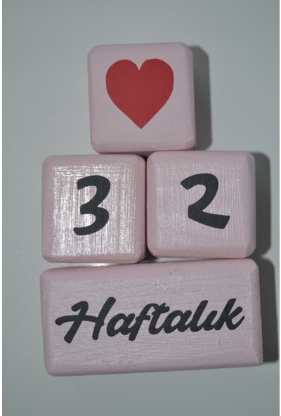 Vegüba Ahşap Anı Küpleri - 4' Lü Anne Bebek Hatıra Fotoğraf Çekim ve Oyuncak Dekor Anı Küpü