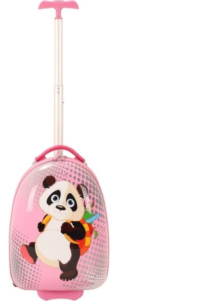Çantaland Panda Baskılı Kabin Boy Abs Pembe Kız Çocuk Valizi Çantaland Panda Baskılı Kabin Boy Abs Pembe Kız Çocuk Valizi