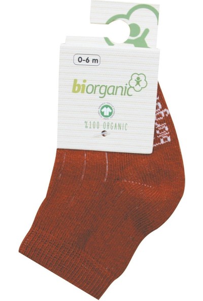 Bibaby Biorganik Simple Bebe Çorap 68368 Kiremit
