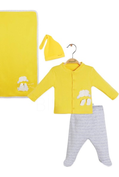 Bibaby Biorganic Moons Live Battaniyeli Tüllü Set 62240 Sarı Grimelanj