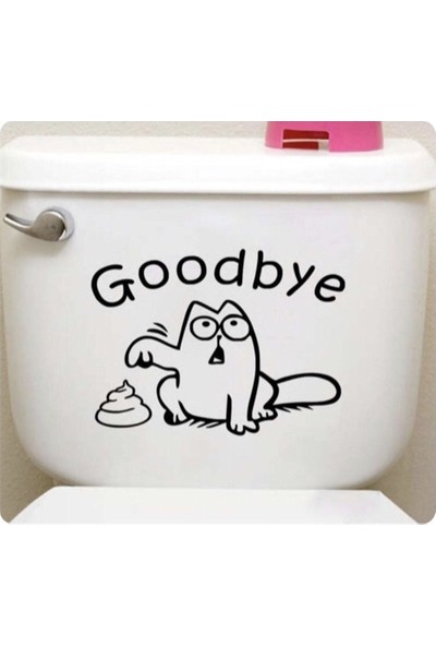 Sticker World Goodbye Klozet Banyo Sticker 23X18 cm Sticker World Goodbye Klozet Banyo Sticker 23X18 cm