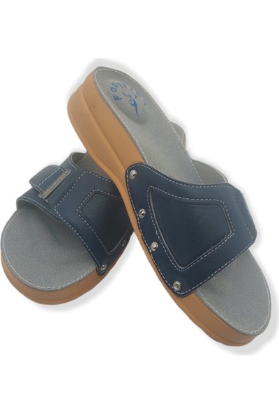 Zeymer Footlex Kemik Çıkıntısı - Topuk Dikeni, Kadın Terlik,lacivert