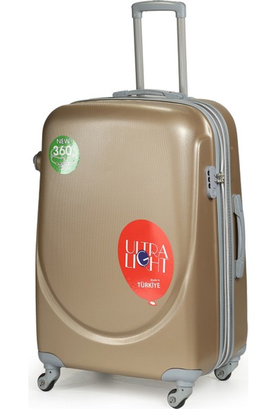 Uf Company Büyük Boy Gülenyüz Desen 4 Tekerli %100 Yerli Üretim Valiz