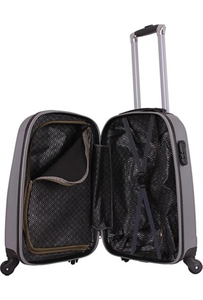Uf Company Büyük Boy Küçük Boy 2 Li Set Gülenyüz Desen 4 Tekerli %100 Yerli Üretim Valiz
