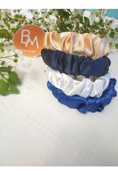 BM Ticaret 4'lü Saten Büzgülü Taç Seti