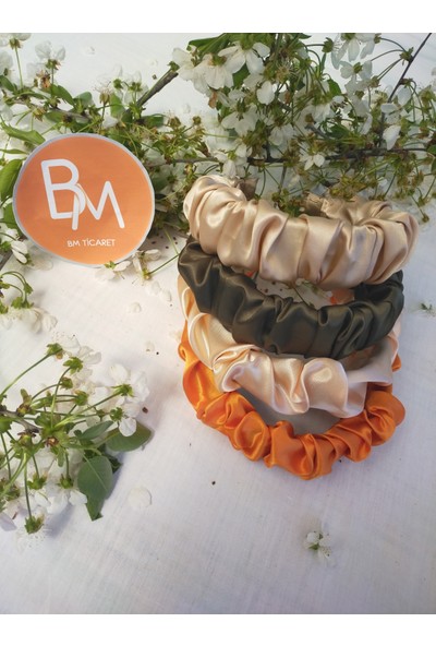 BM Ticaret 4'lü Saten Büzgülü Taç Seti