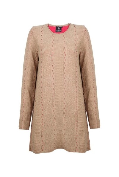 Rohs-Triko Dantel Bluz Tütün