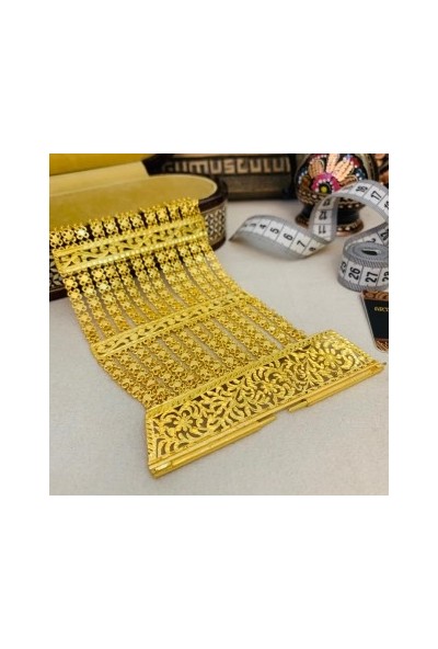 Altın Kaplama Urfa Akıtması Yıldızlı Bilezik-Bileklik