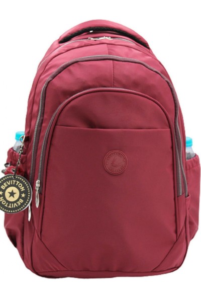 Case Club Diagonel Su Geçirmez Kumaş Sırt Çantası - Bordo