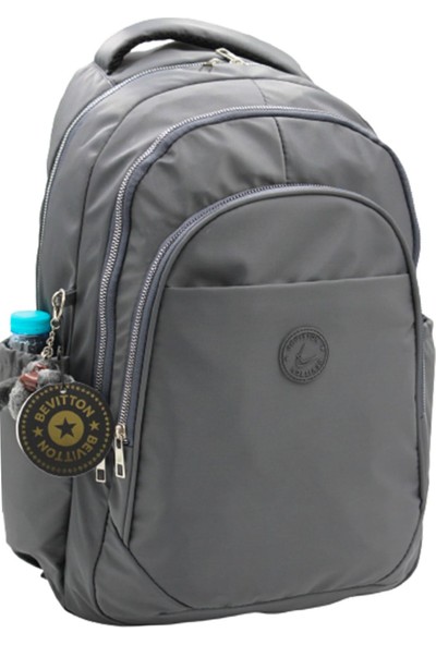 Case Club Diagonel Su Geçirmez Kumaş Sırt Çantası - Gri