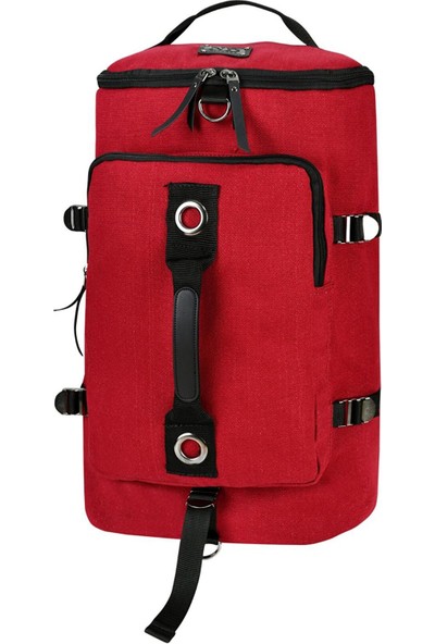 Case Club Fonksiyonel Laptop, Sırt, El, Omuz ve Spor Çantası 15,6 Inç - Kırmızı