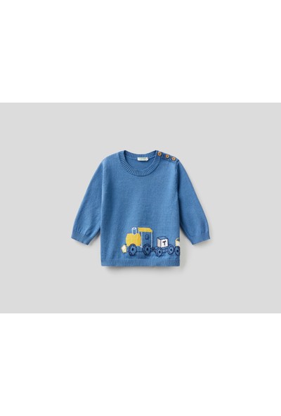 Benetton Traktör Jakarlı Triko Kazak