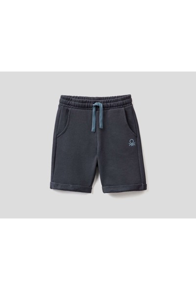 Benetton Logo Bermuda Sweat Şort