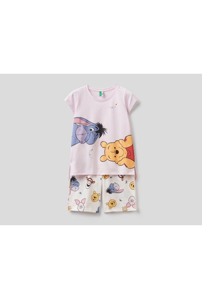 Benetton Winnie The Pooh Baskılı Pijama Şort Takım