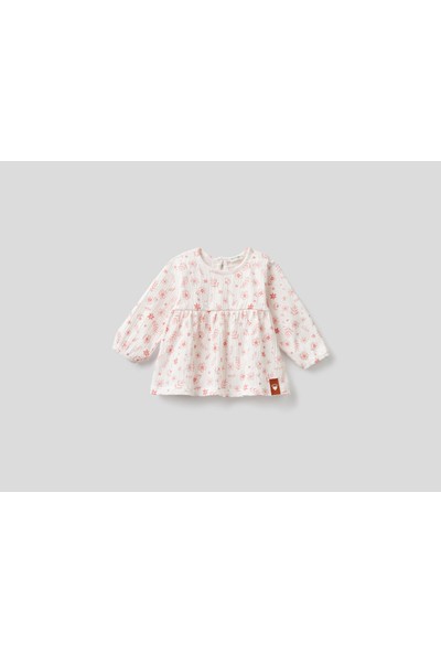 Benetton Logo Etiketli Desenli Tshirt