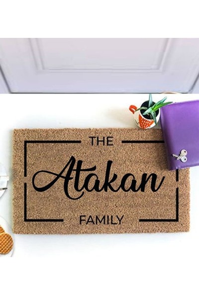Df Event Desing Kişiye Özel Familiy Yazılı Kapı Önü Paspası 1