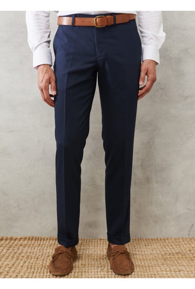 ALTINYILDIZ CLASSICS Erkek Lacivert Slim Fit Dar Kesim Yan Cepli Beli Lastikli Esnek Pantolon ALTINYILDIZ CLASSICS Erkek Lacivert Slim Fit Dar Kesim Yan Cepli Beli Lastikli Esnek Pantolon