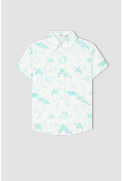 DeFacto Erkek Çocuk Regular Fit Polo Yaka Kısa Kollu Gömlek X6081A622SM