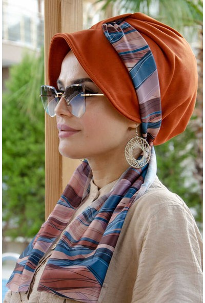 Karışık Cadde Taba Şapkalı Bone Karışık Cadde Taba Şapkalı Bone