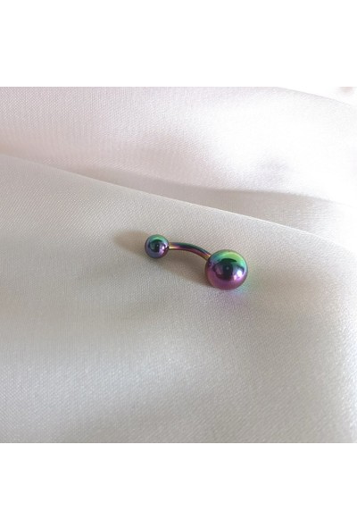 Bylin Cerrahi Çelik Rainbow Göbek Piercing - Bar Uzunluğu 8 mm Bylin Cerrahi Çelik Rainbow Göbek Piercing - Bar Uzunluğu 8 mm