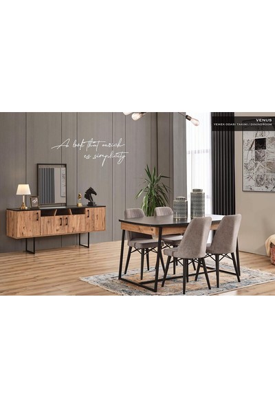 Sellora Mobilya Venus Yemek Odası Takımı