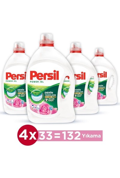 Persil Sıvı Çamaşır Deterjanı 4 x 2145ml (132 Yıkama) Gülün Büyüsü Persil Sıvı Çamaşır Deterjanı 4 x 2145ml (132 Yıkama) Gülün Büyüsü