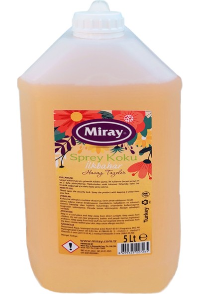 Miray Ilkbahar Oda ve Kumaş Kokusu 5 Lt