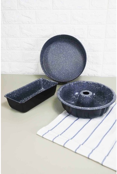 3'lü Granit Kek Kalıbı