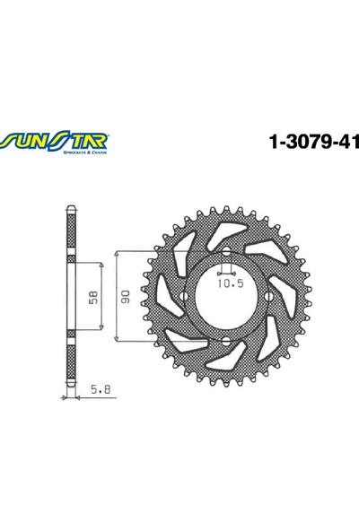 Sunstar Ktm Duke 200 cc Uyumlu Arka Dişli 2012-2019 Arası Mod Sunstar Ktm Duke 200 cc Uyumlu Arka Dişli 2012-2019 Arası Mod
