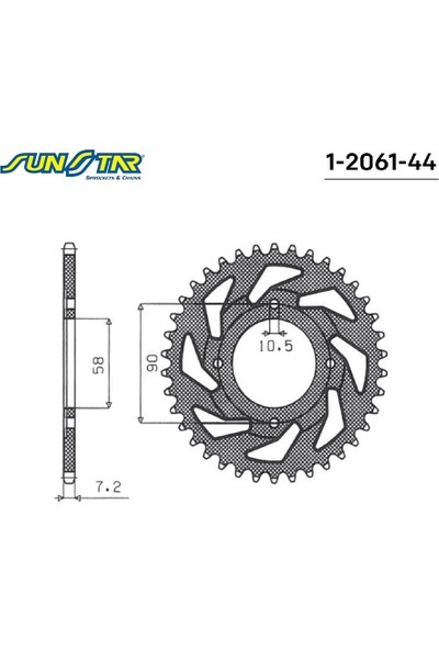Sunstar Kymco Zıng Uyumlu Arka Dişli 1997-2002 Arası Mod Sunstar Kymco Zıng Uyumlu Arka Dişli 1997-2002 Arası Mod