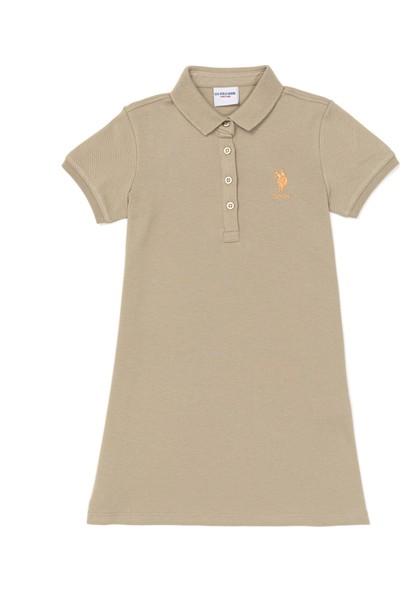 U.S. Polo Assn. Kız Çocuk Haki Örme Elbise 50252215-VR027