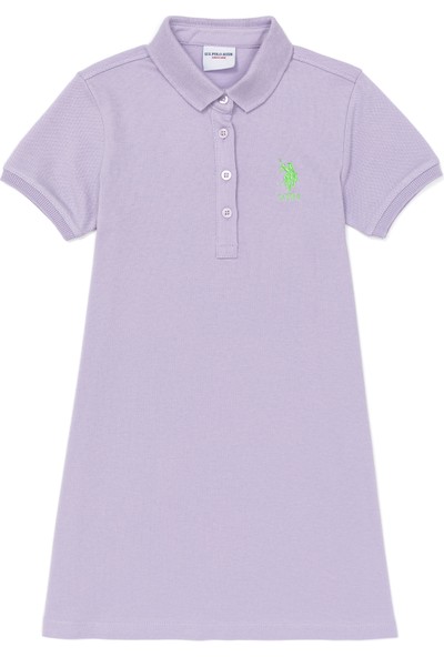 U.S. Polo Assn. Kız Çocuk Lila Örme Elbise 50252215-VR034